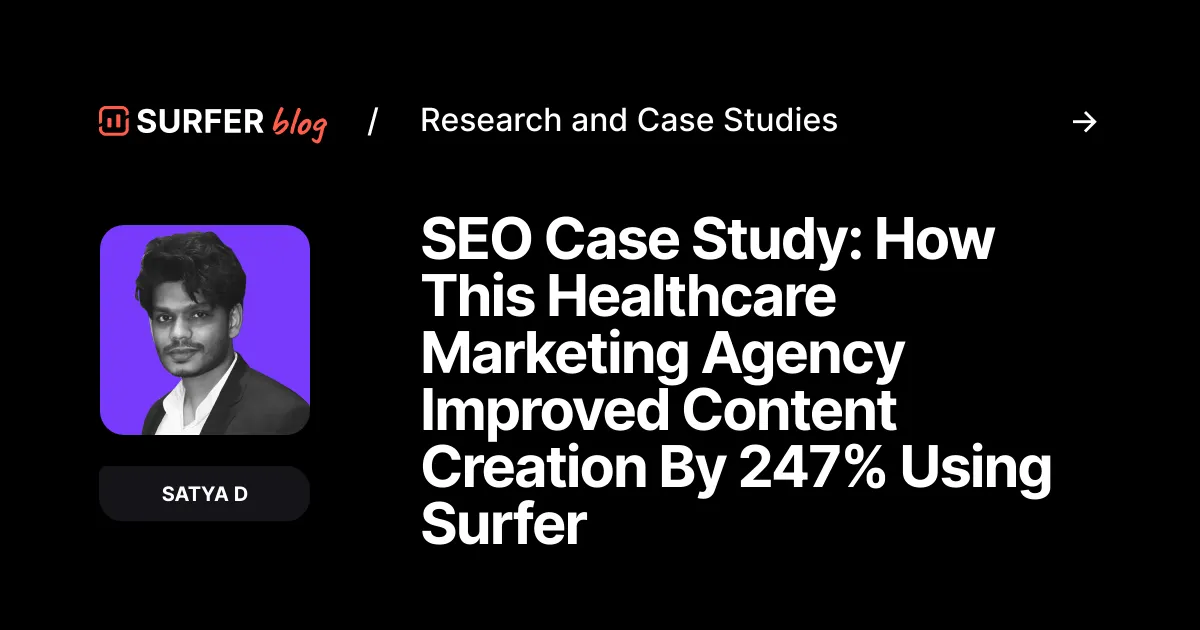 SEO Case Study: How This Healthcare Marketing Agency Improved Content Creation By 247% Using Surfer