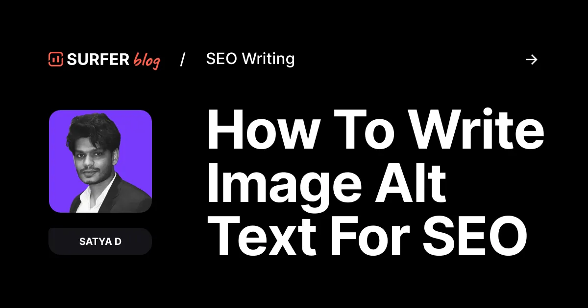 How To Write Image Alt Text For SEO