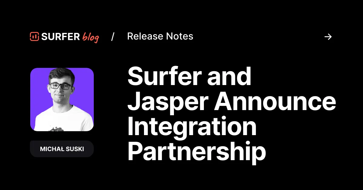 Surfer and Jasper Announce Integration Partnership
